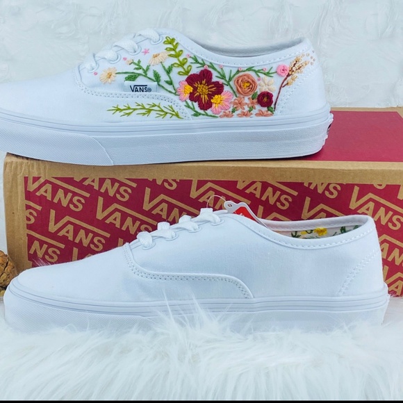 Vans | Shoes | Custom Made Hand Embroidered Van Sneakers Brand New ...
